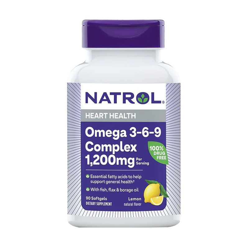 Омега 3-6-9 Natrol Omega-3-6-9 Complex, 1200 мг, 90 гелевих капсул ...