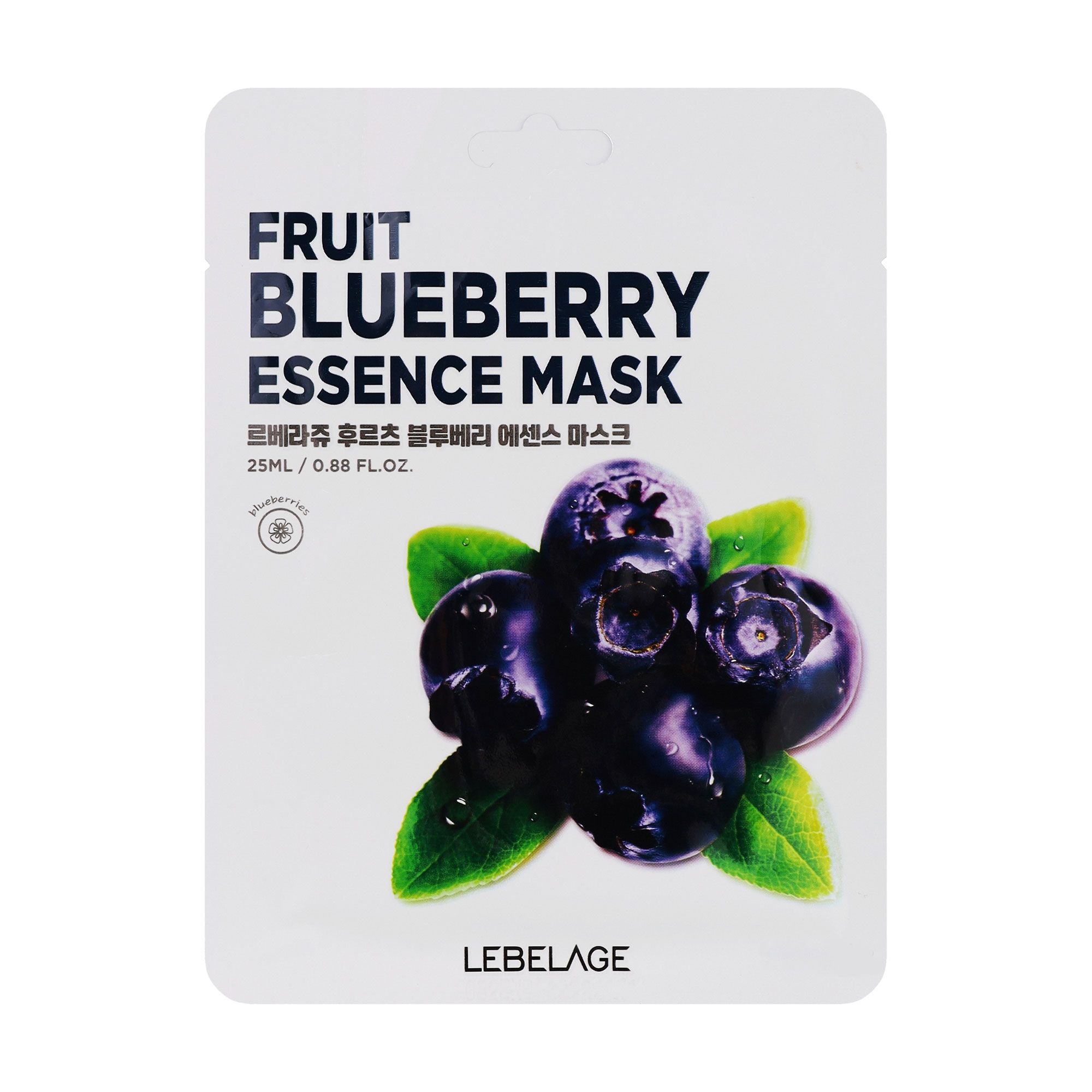 Тканинна маска для обличчя Lebelage Fruit Blueberry Essence Mask з ...
