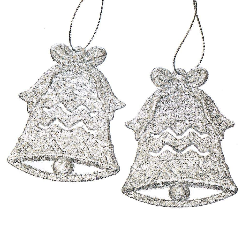 Набір прикрас Elisey Сріблясті дзвіночки 2 шт 8 см Сріблястий (008NR/silver) (983951) — купити ...