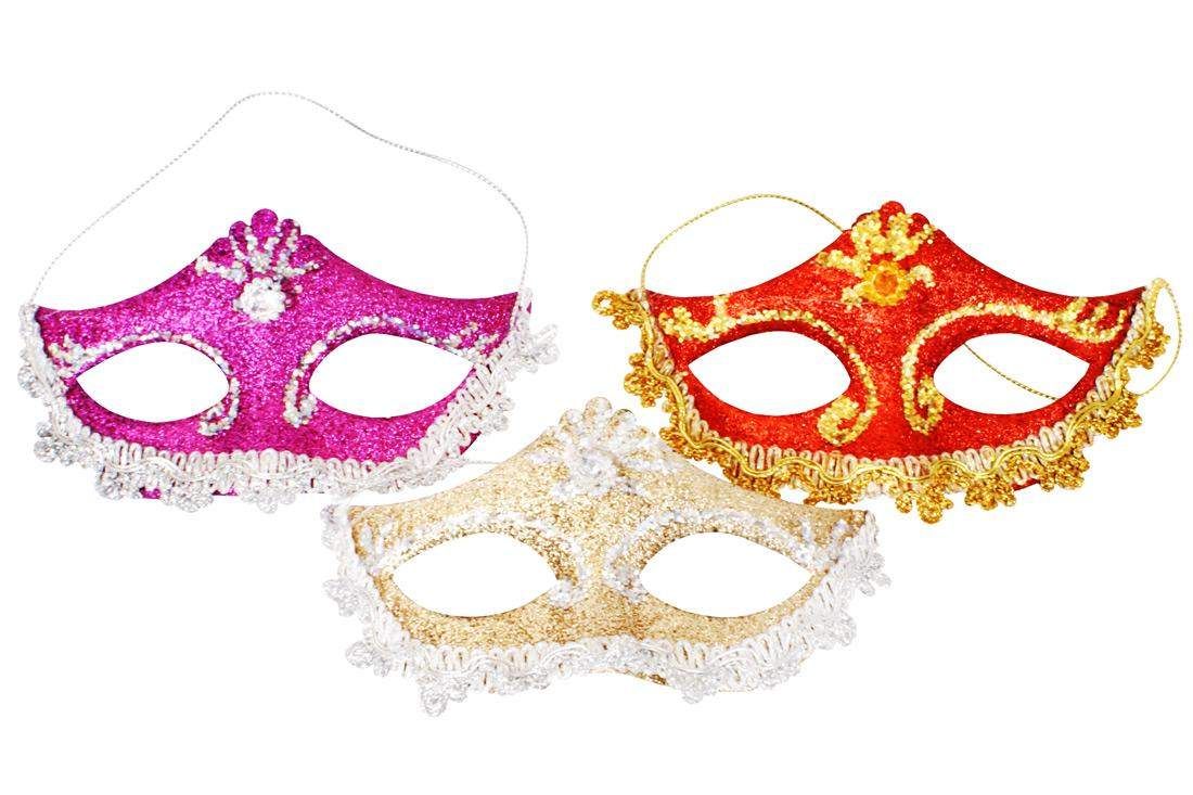 Набір ялинкових прикрас BonaDi Маски 3 шт 10 см Різнокольоровий (182-731) (984299) — купити на ...