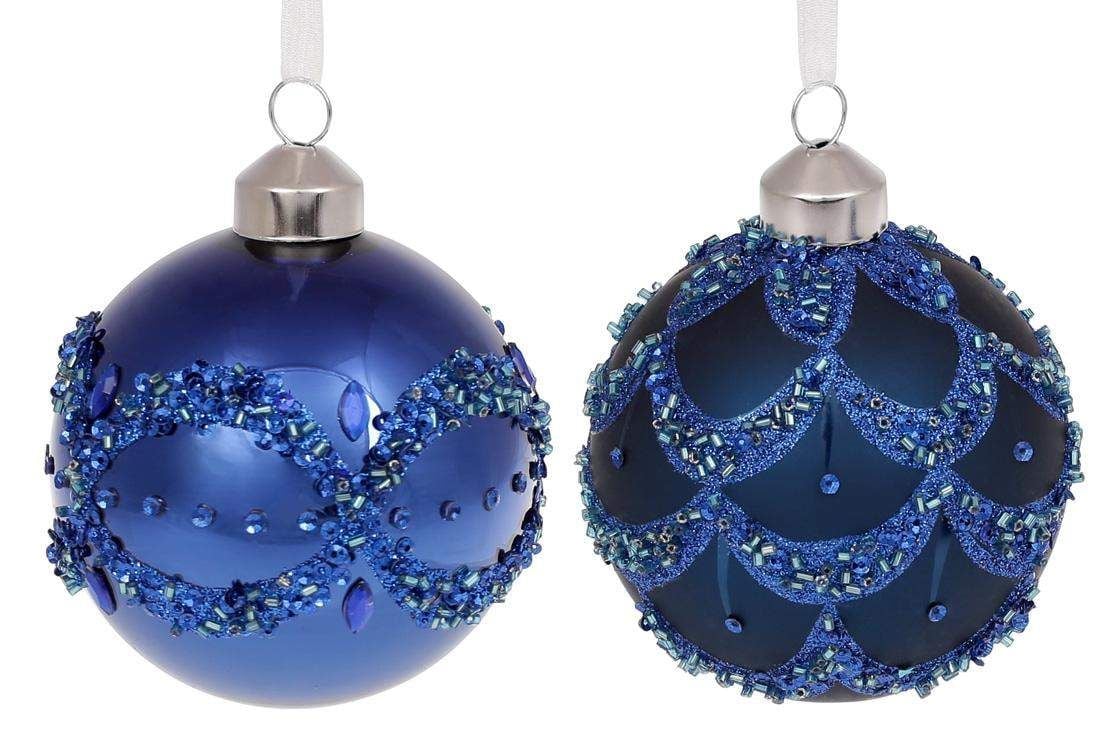 Набір ялинкових кульок BonaDi 8 см 2 шт Синій (854-322) (984316) — купить на EVA.UA — цена 538.5 грн