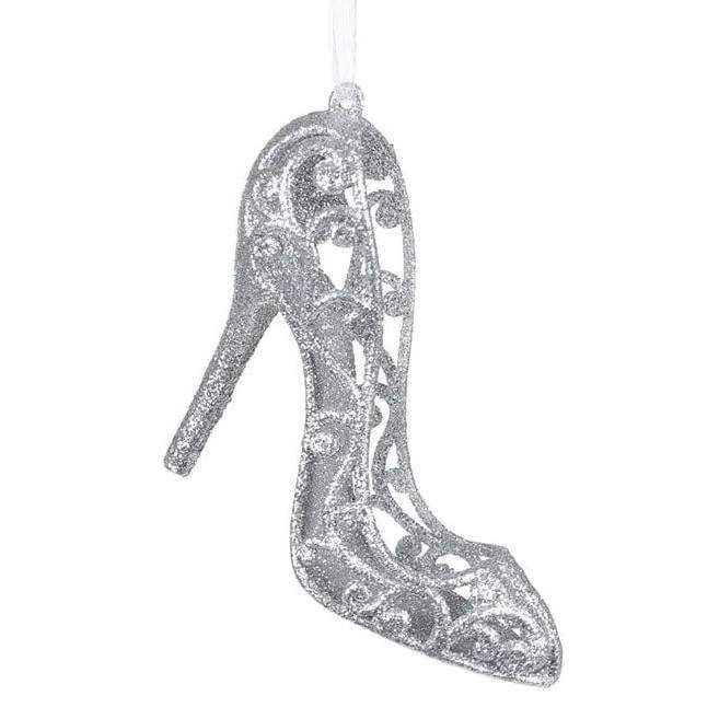 Підвіска новорічна Flora Туфелька 9 см Сріблястий 12283 984340 — купить на Eva Ua — цена 148