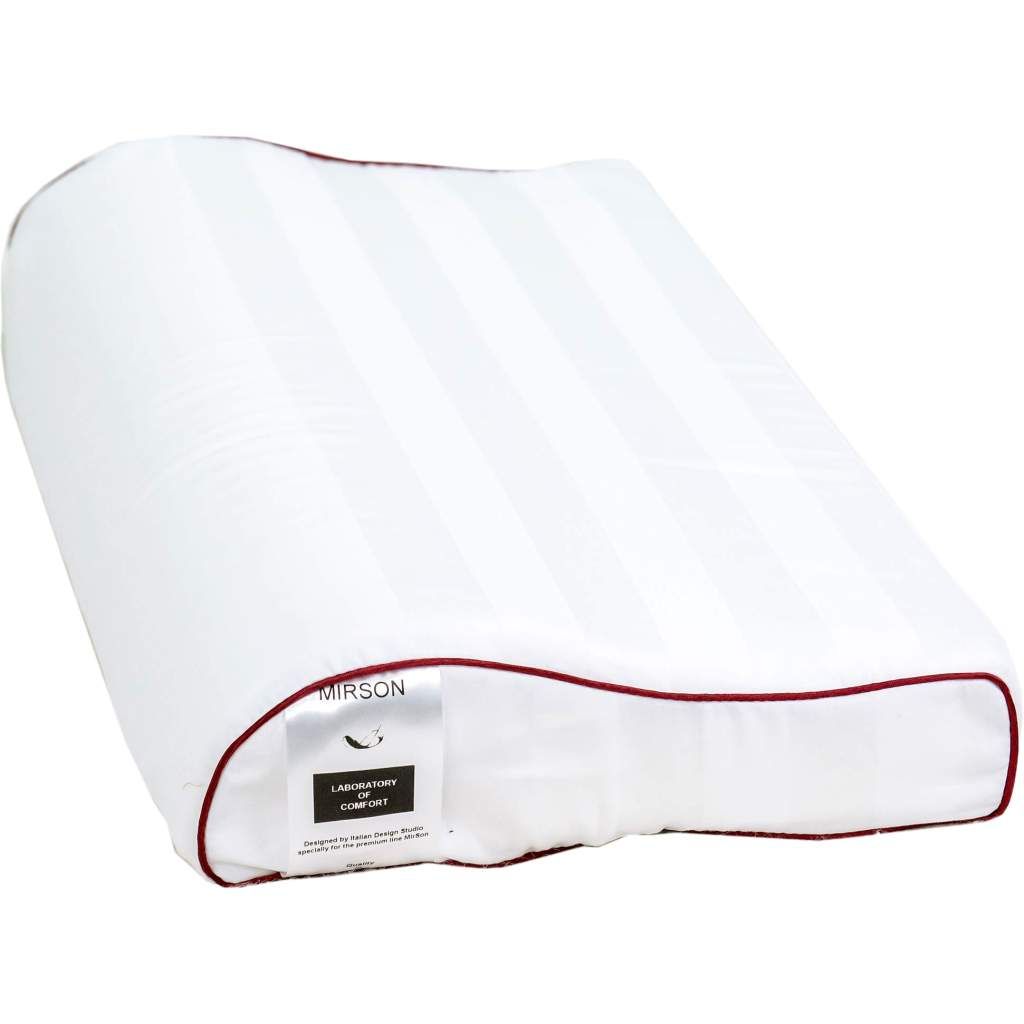 Подушка MirSon ортопедична MirSon №6108 Noble stripe Royal Pearl Kiddy ...