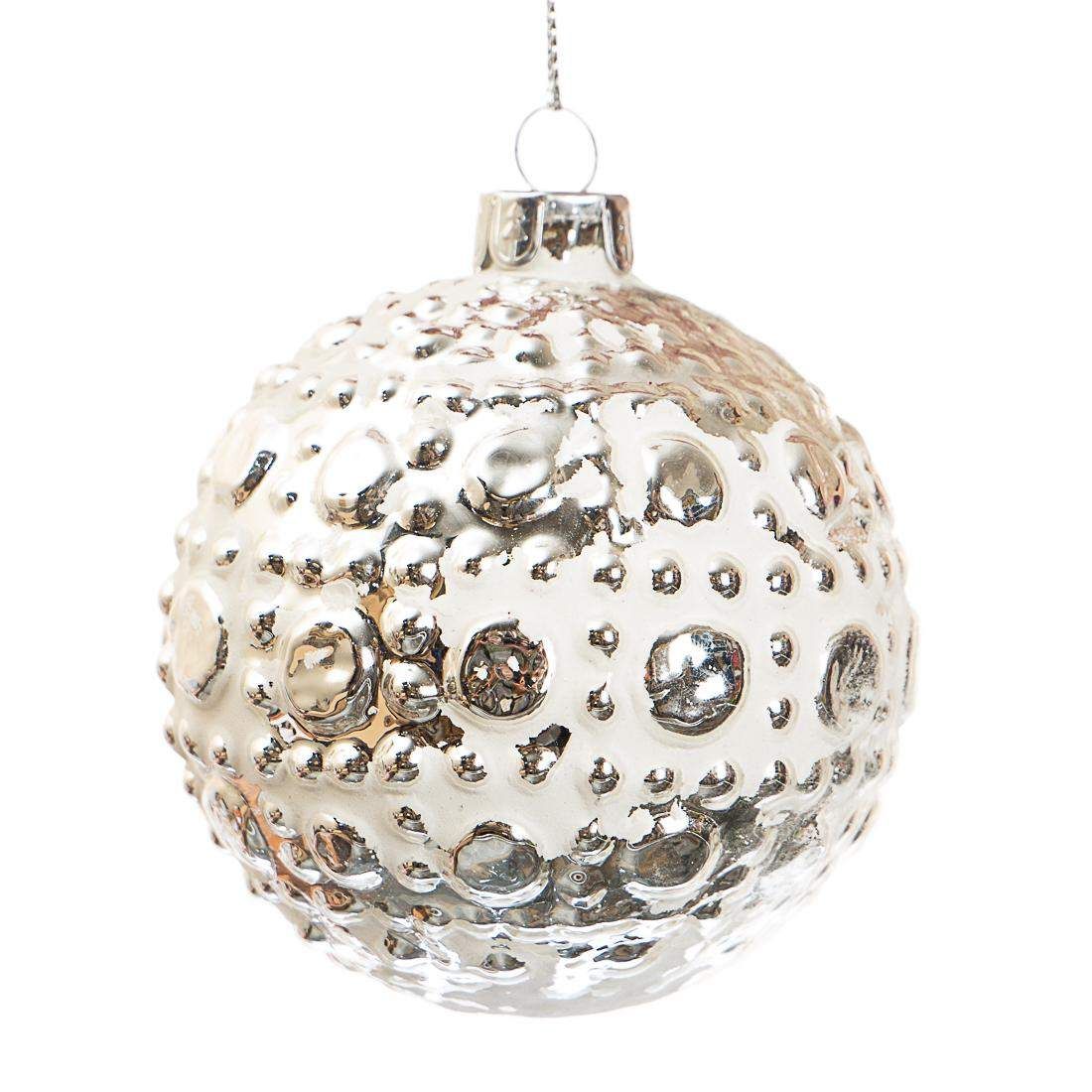 Ялинкова іграшка Elisey Куля 8 см Сріблястий з білим (004NB) (986285) — купить на EVA.UA — цена ...