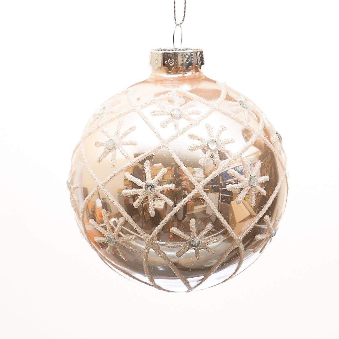 Ялинкова іграшка Elisey Куля 8 см Біло-золотистий (018NB) (986286) — купити на EVA.UA — ціна 193 ...