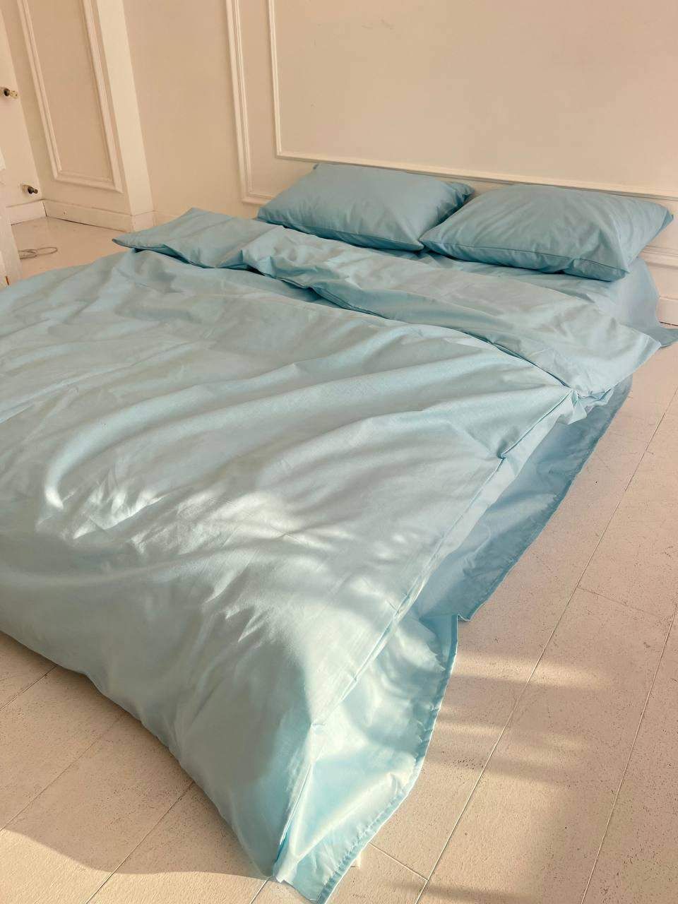 Постельное белье двуспальное Бязь Gold Luxe простыня на резинке ...