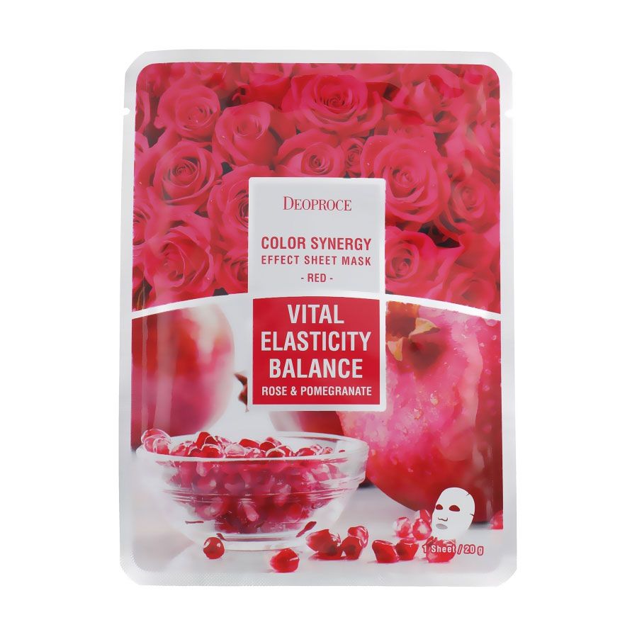 Тканевая маска для лица Deoproce Color Synergy Effect Sheet Mask Red с ...