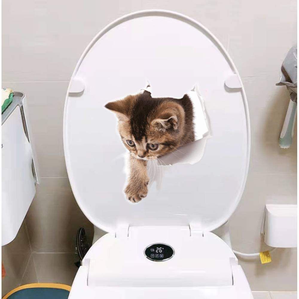 Наклейка 3D UKC в туалет Кіт 2802 21x29 см (987768) — купити на EVA.UA — ціна 100 грн