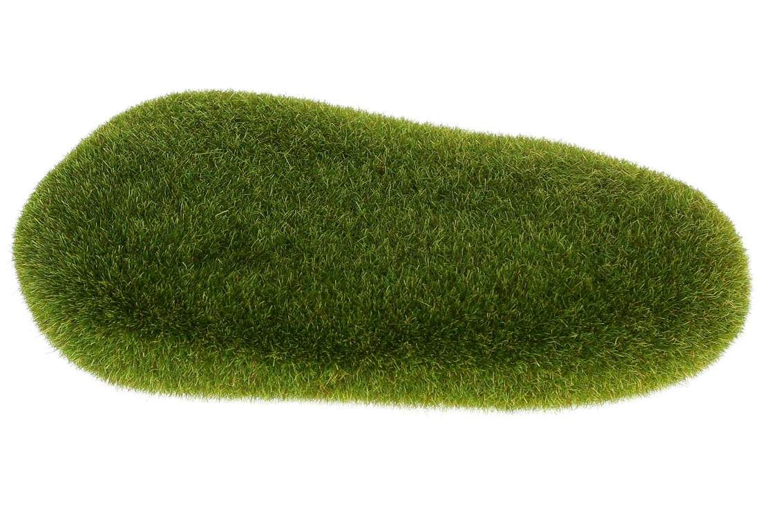 Декор пластиковий Камінь плоский з мохом LI100297 BonaDi 20.5см зелений зелений (988183 ...