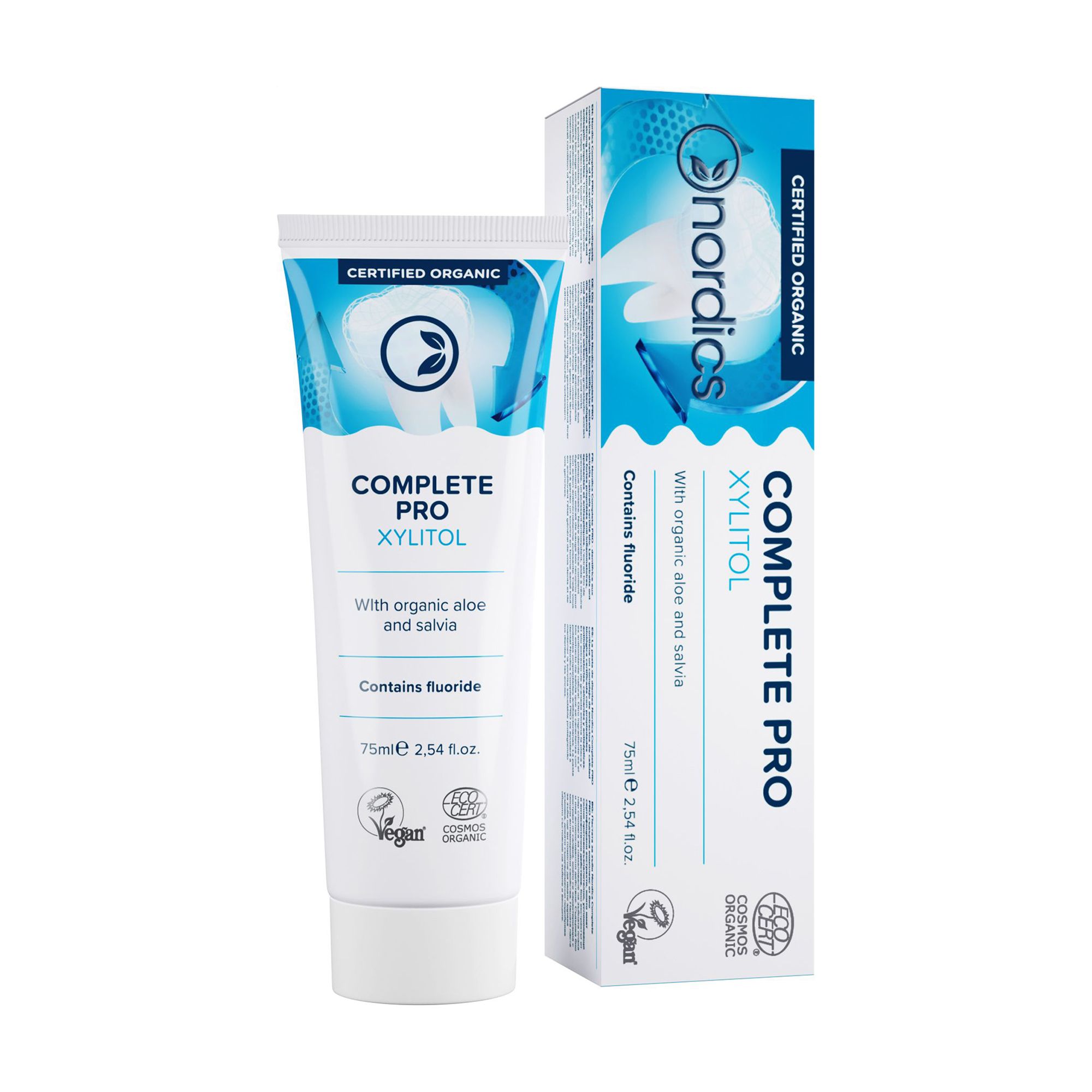 Зубна паста Nordics Cosmos Organic Complete Pro Захист від карієсу та ...