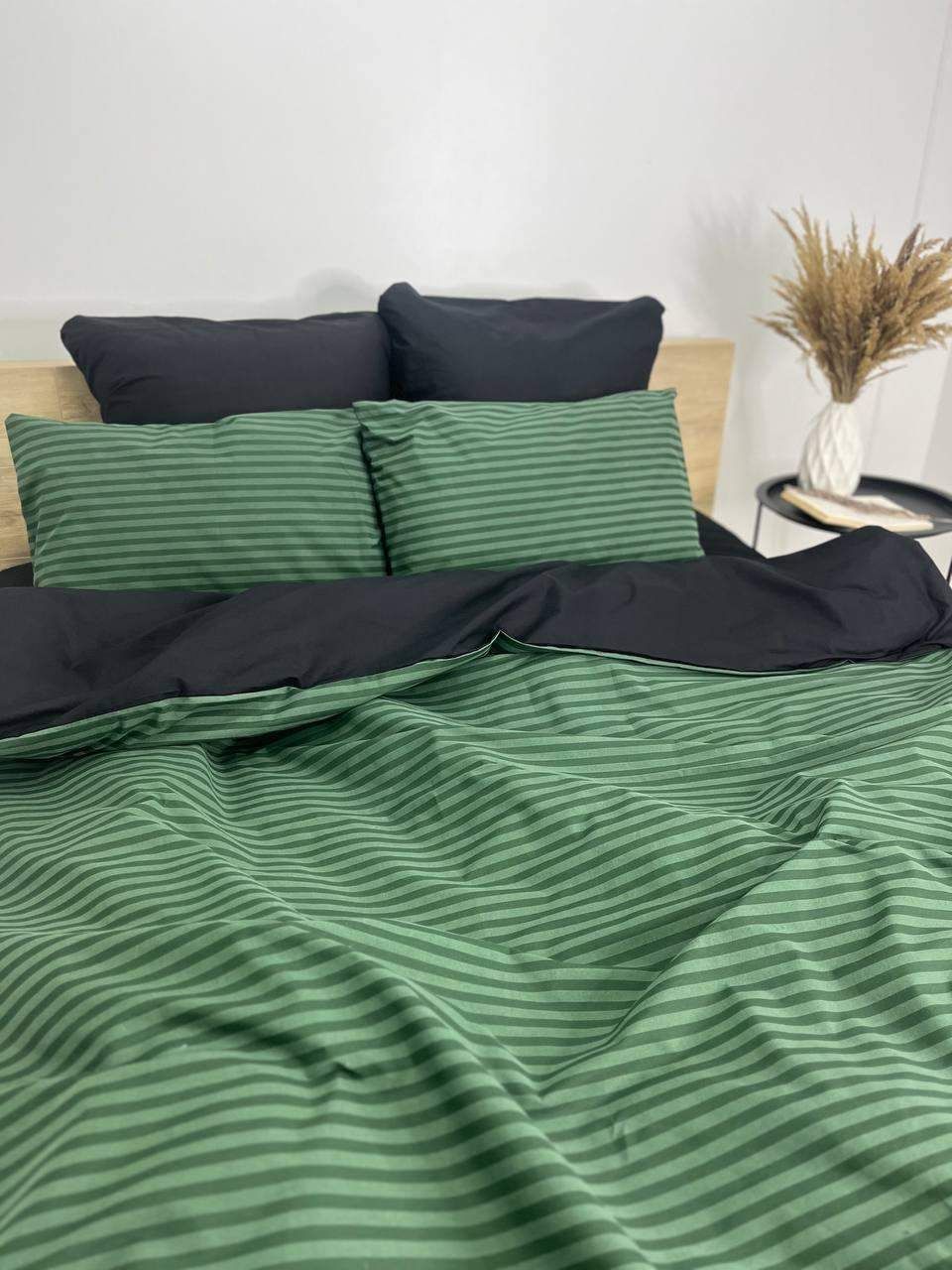 Комплект постельного белья полуторный 150х210 Бязь Gold Luxe зеленая ...