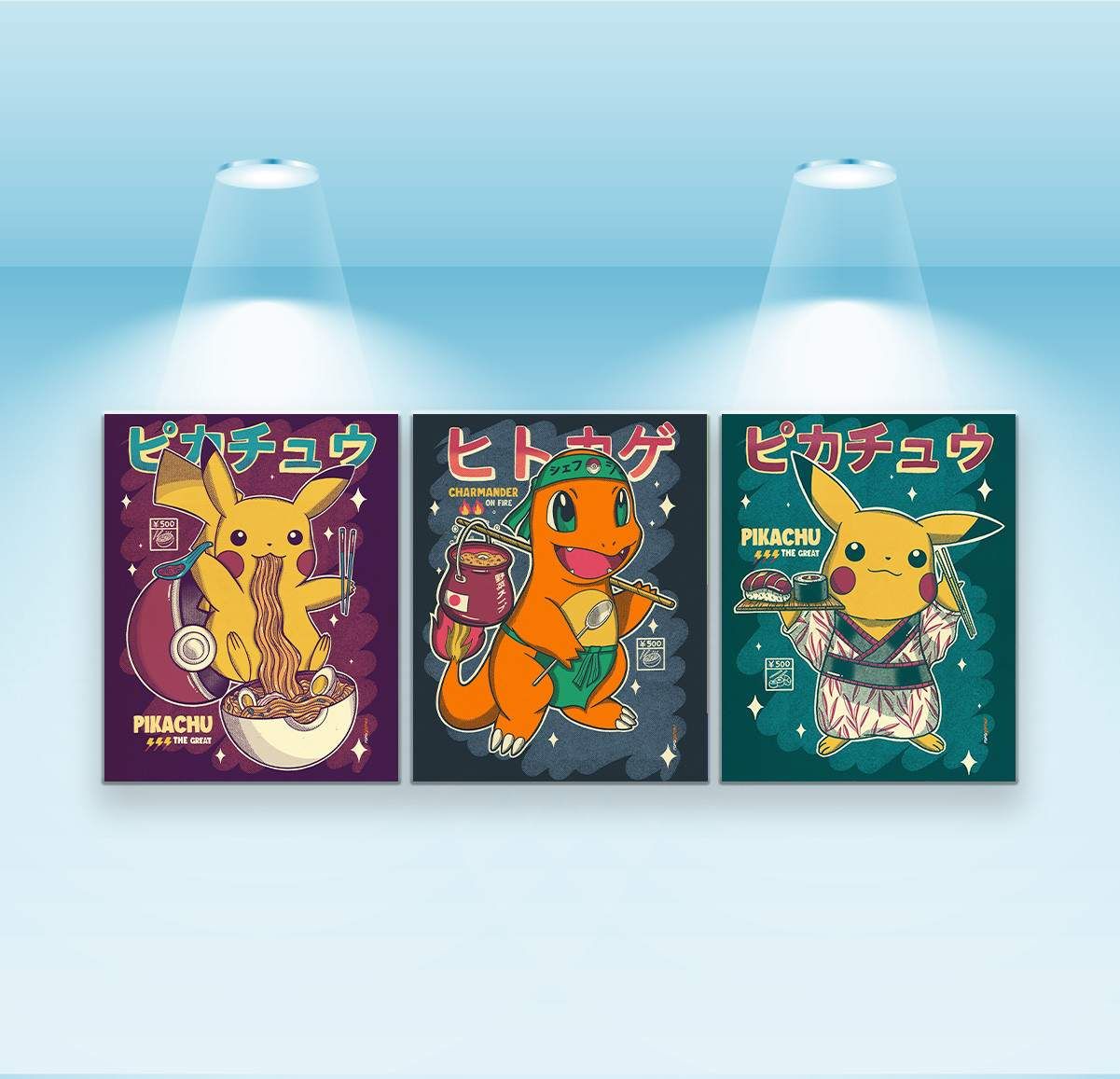 Набір постерів Riviera Blanca Charmander and Pikachu (PS-172) 3 шт в ...