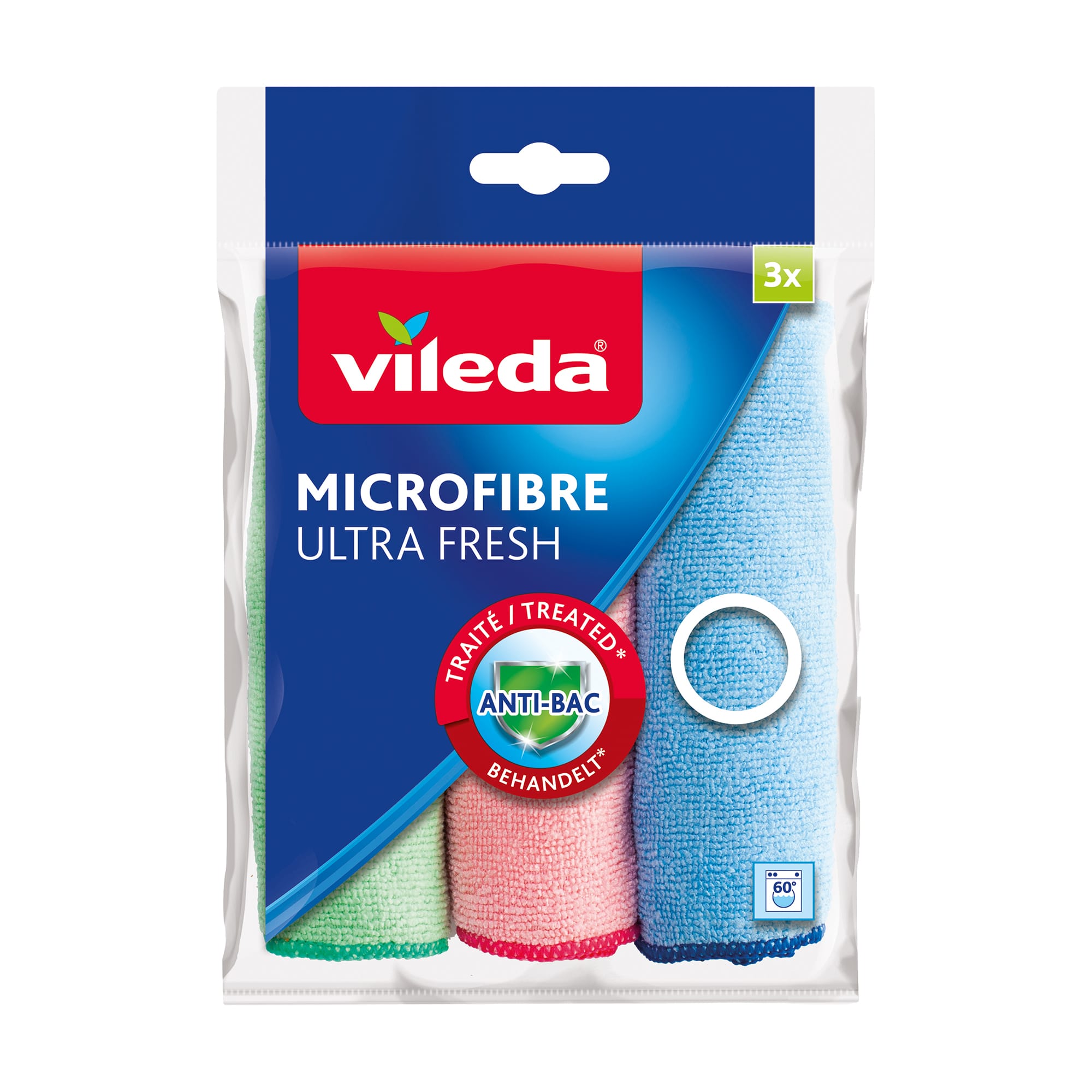 Серветки для прибирання Vileda Microfiber Ultra Fresh з мікрофібри, 3 ...