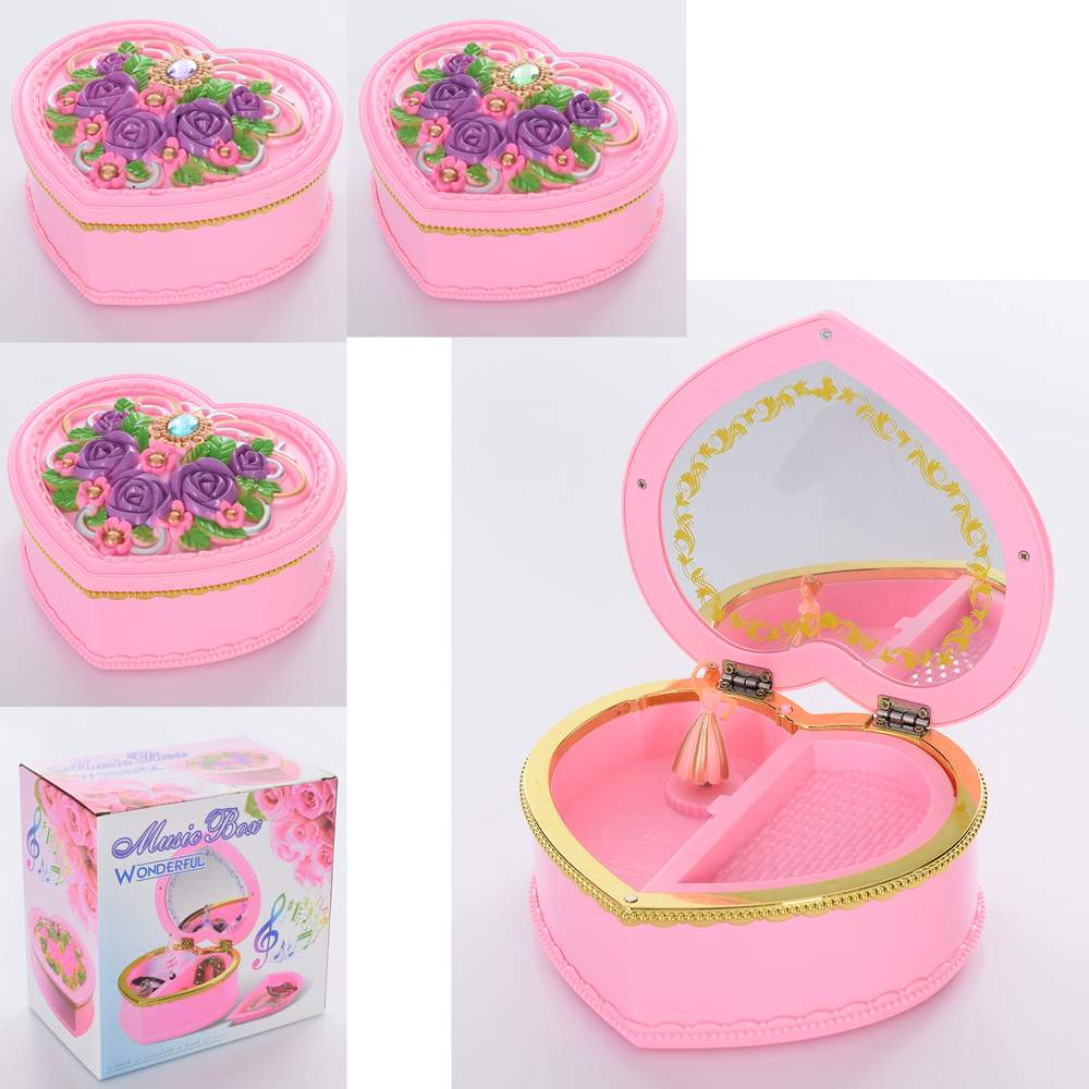 Шкатулка муз Сердце 9213 зеркало,с балериной МИКС (1542497) — купить на ...