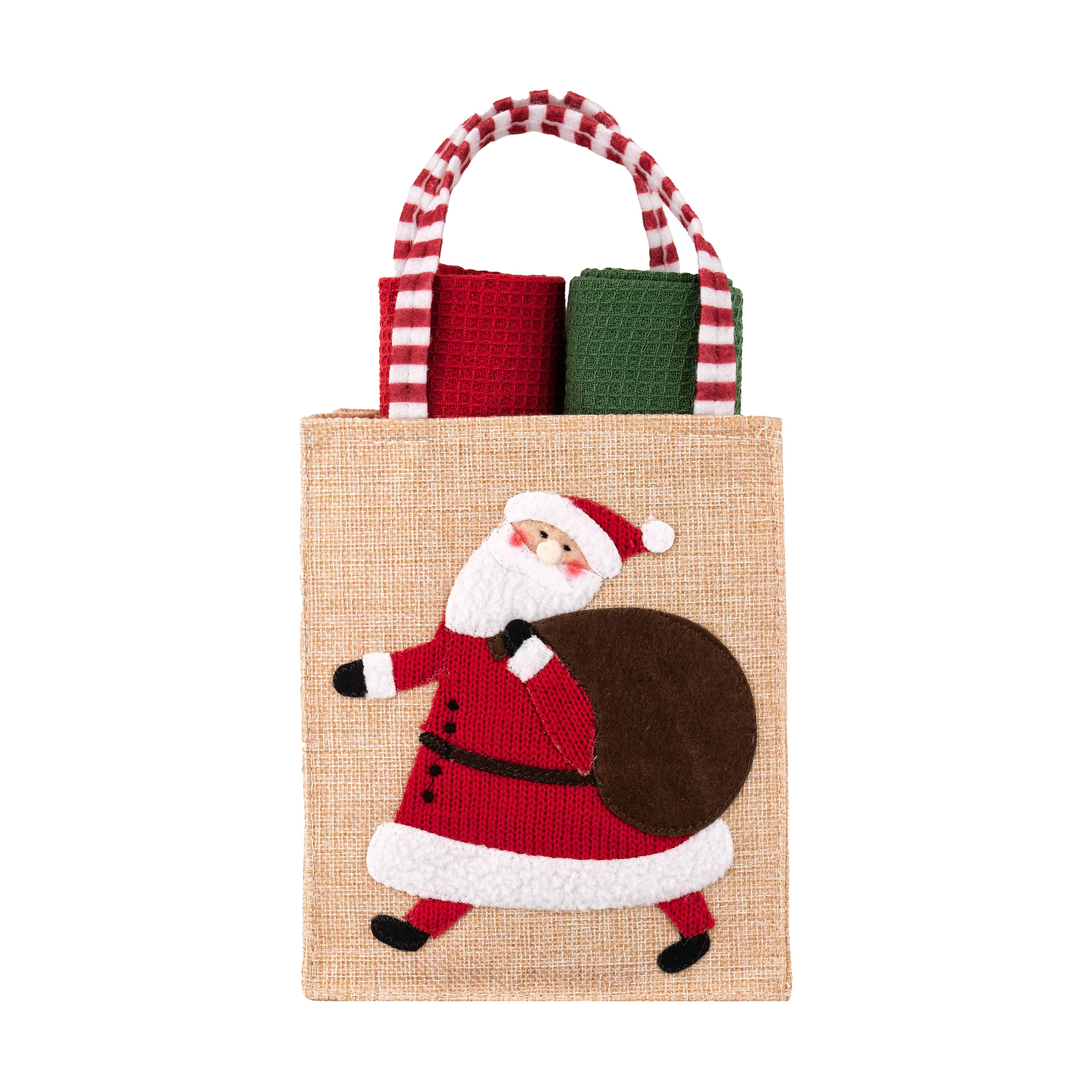 Набор кухонных полотенец Ardesto Christmas Santa в мешочке, 38*63 см ...