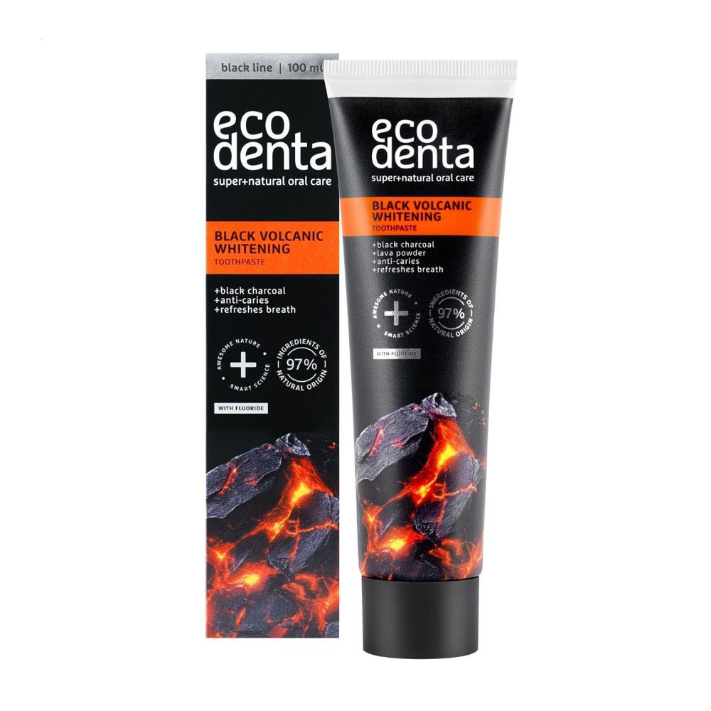 Зубная паста Ecodenta Black Volcanic Whitening Toothpaste с ...