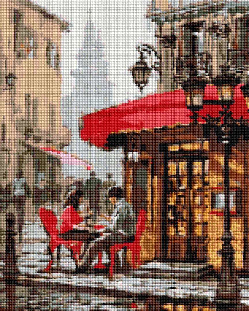 Алмазная мозаика Brushme 40x50см "Лондонське кафе" DBS1028 (1633388 ...