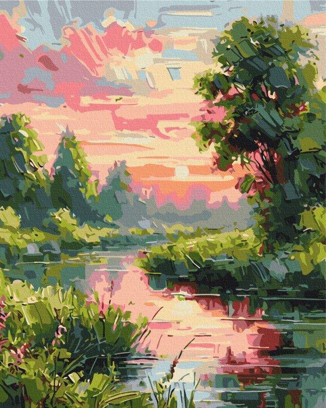 Раскраска по цифрам Уютный пейзаж © Oleg Loburak (BSM-B54162) 40 х 50 ...