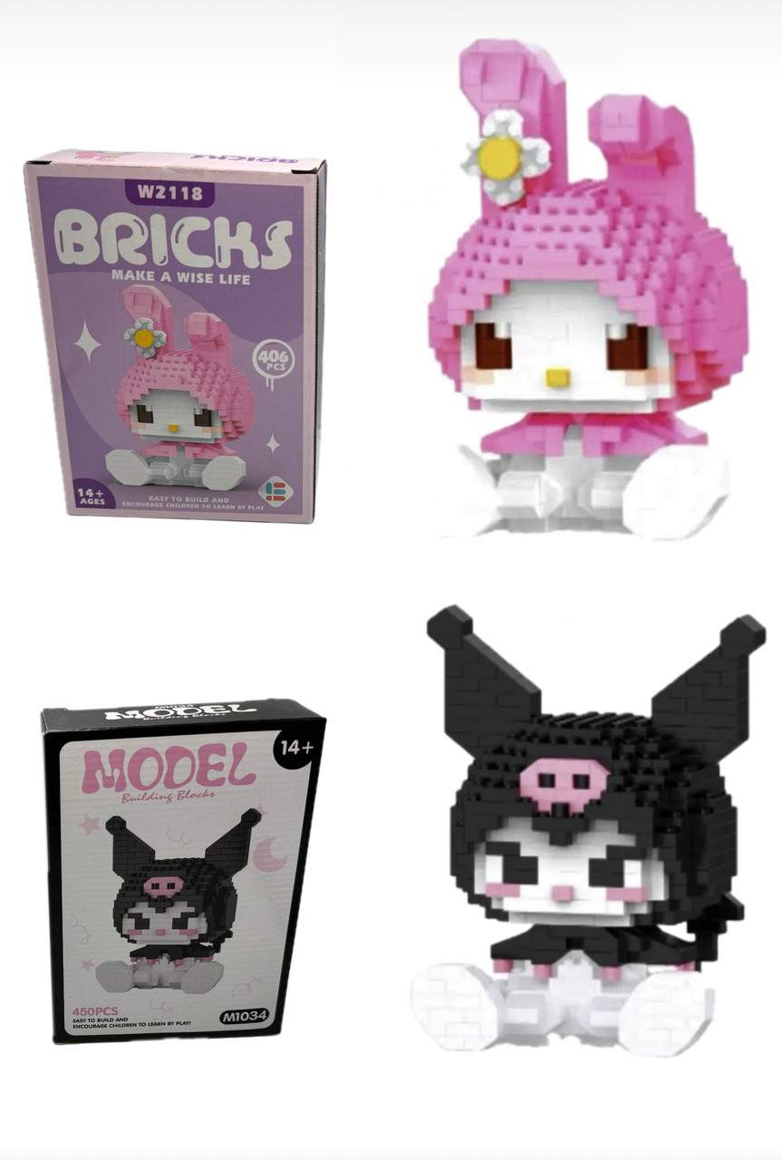 Дитячий конструктор 3D Bricks Hello Kitty 856 деталей 2 шт ...