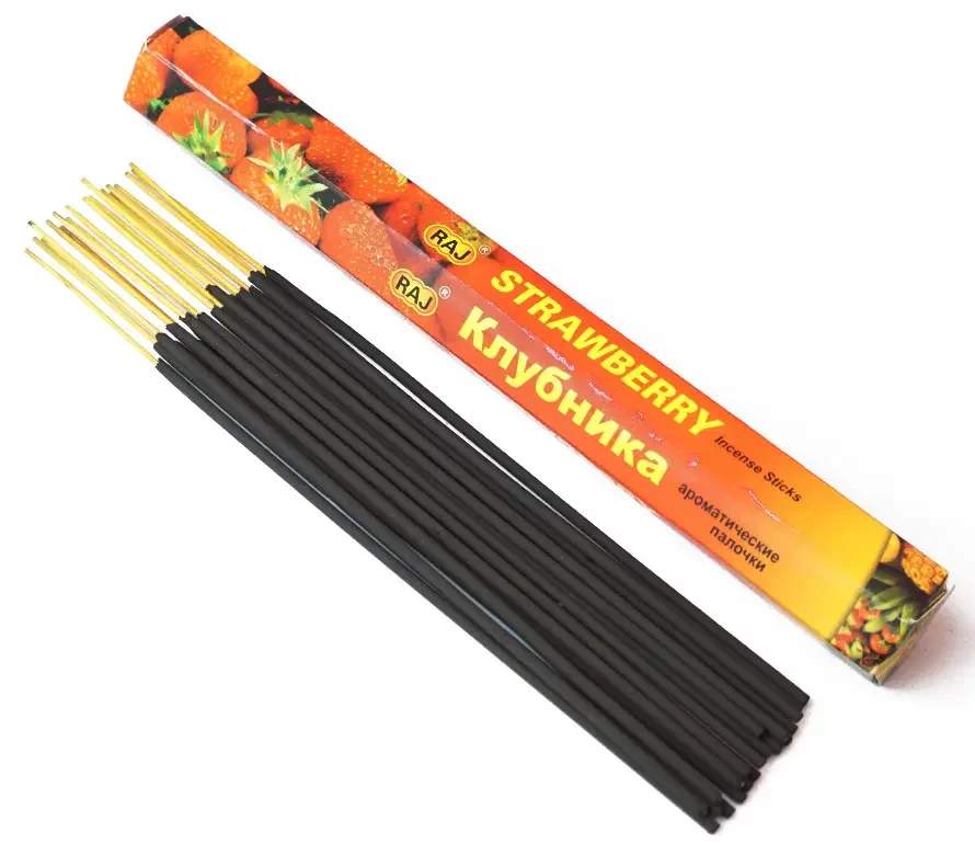 Аромапалочки угольные RAJ Strawberry Клубника 20 шт (1645555) — купить ...