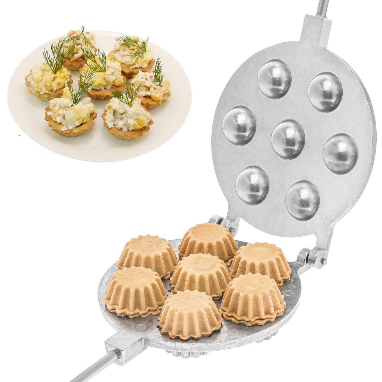 Форма для выпечки корзинок и тарталеток (7 корзинок), Ласунка 81913 ...