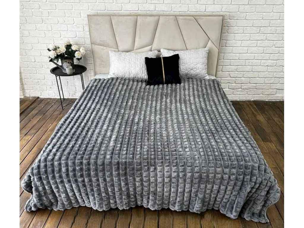 Плед COLORFULHOME 200*220 мікрофібра арт.006-40 сірий (1655293 ...