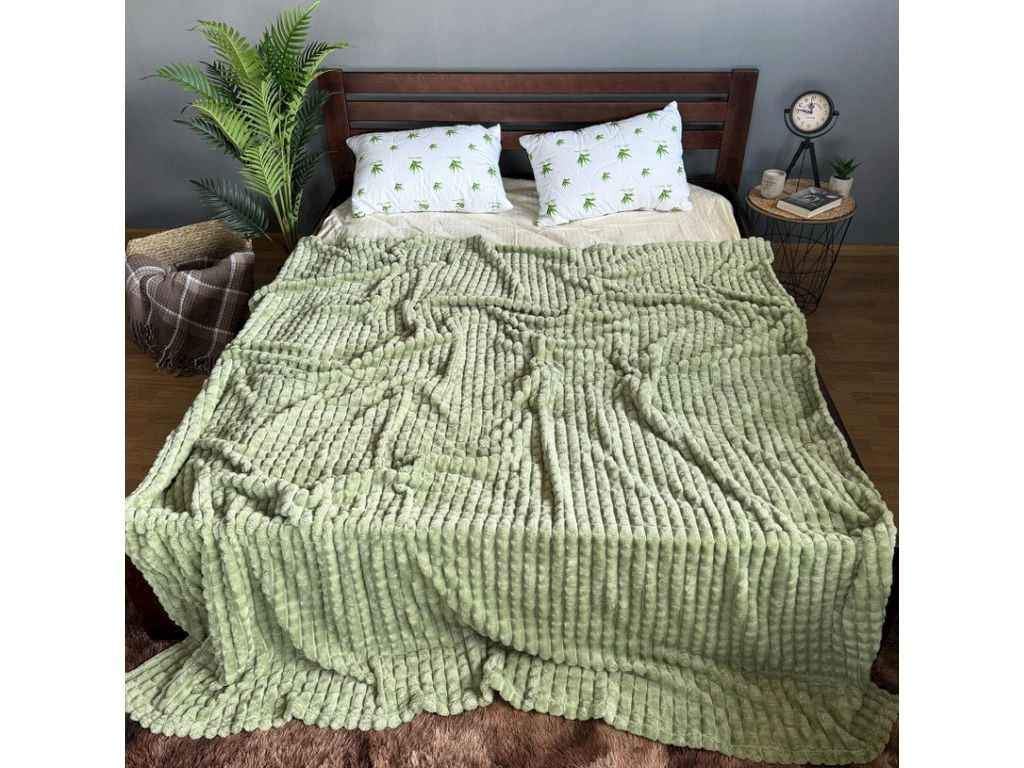 Плед COLORFULHOME 200*220 мікрофібра арт.006-40 зелений (1655449 ...