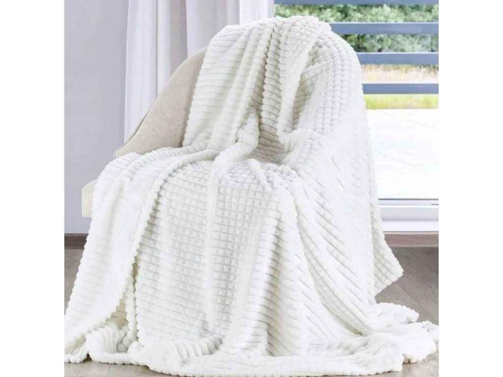 Плед COLORFULHOME 200*220 мікрофібра арт.006-40 білий (1655687 ...