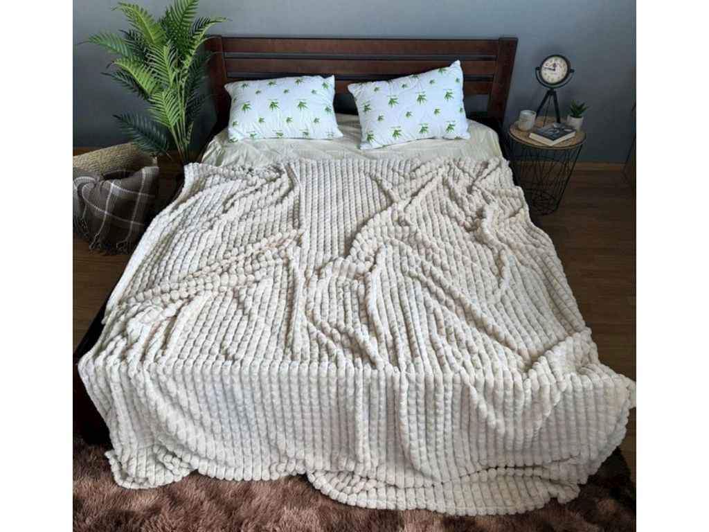 Плед COLORFULHOME 200*220 мікрофібра арт.006-40 молочний (1658708 ...