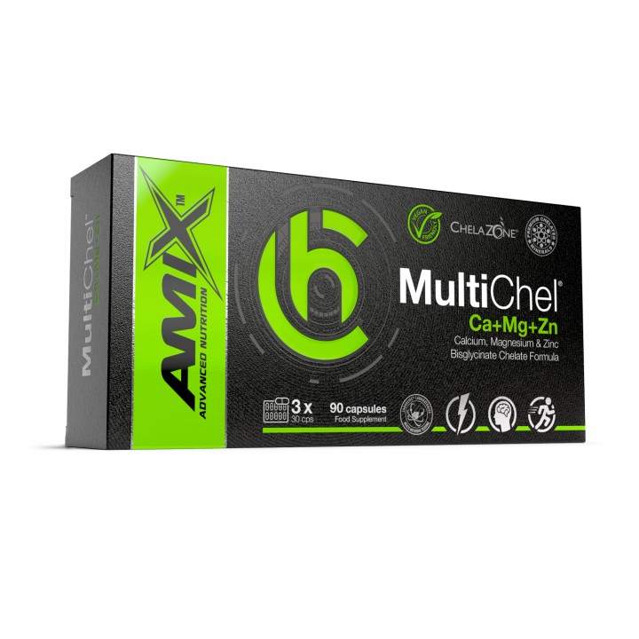 Вітаміни та мінерали AMIX ChelaZone MultiChel Ca+Mg+Zn, 90 капсул ...