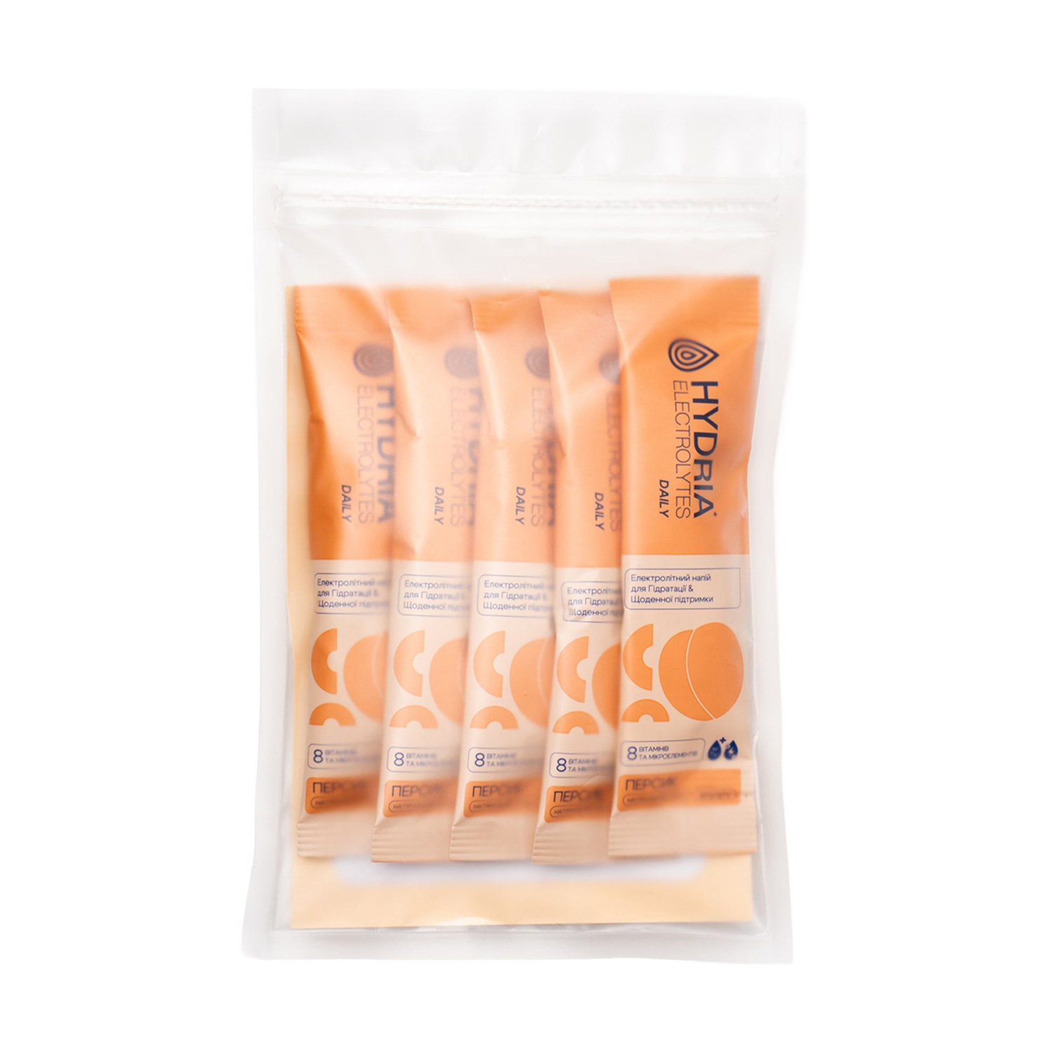Електроліти Hydria Electrolytes Daily Персик, в стіках — купити на EVA.UA
