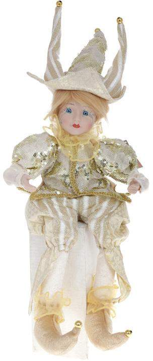 Музыкальная фигура Арлекин 43 см шампань с функцией движения для декора ...