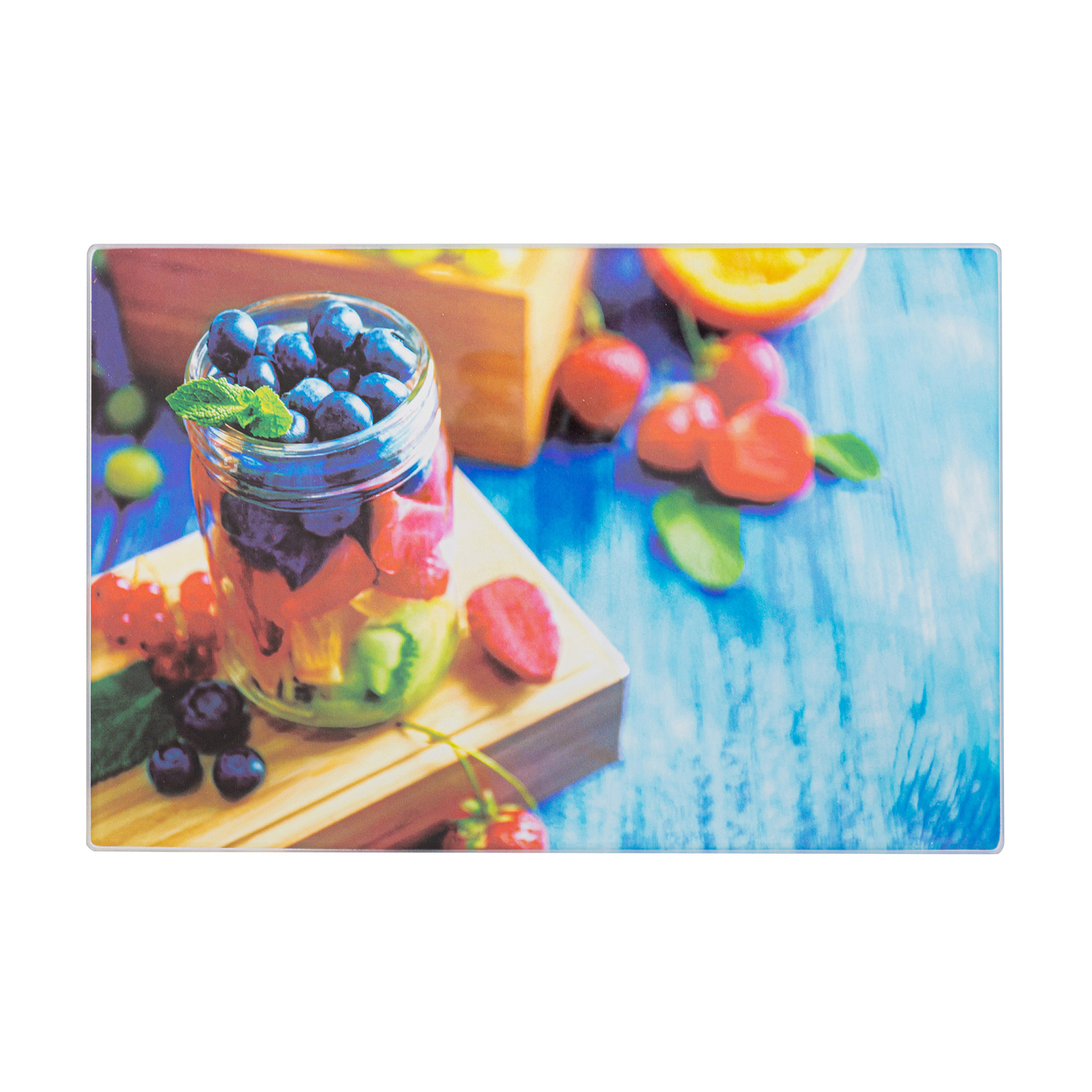 Стеклянная разделочная доска Viva Blueberries 30*20 см (C3230C-B6 ...