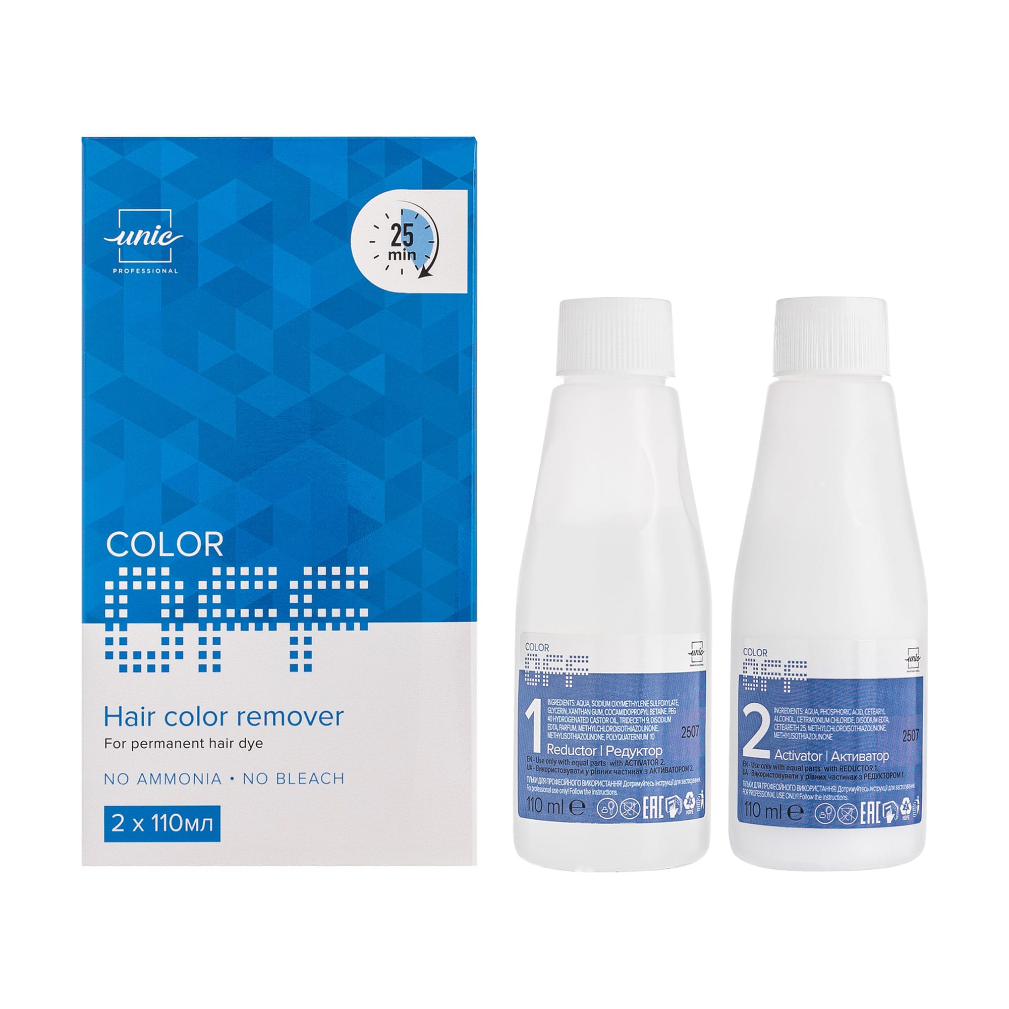 Деколорант для удаления цвета стойкой краски для волос Unic Color Off ...