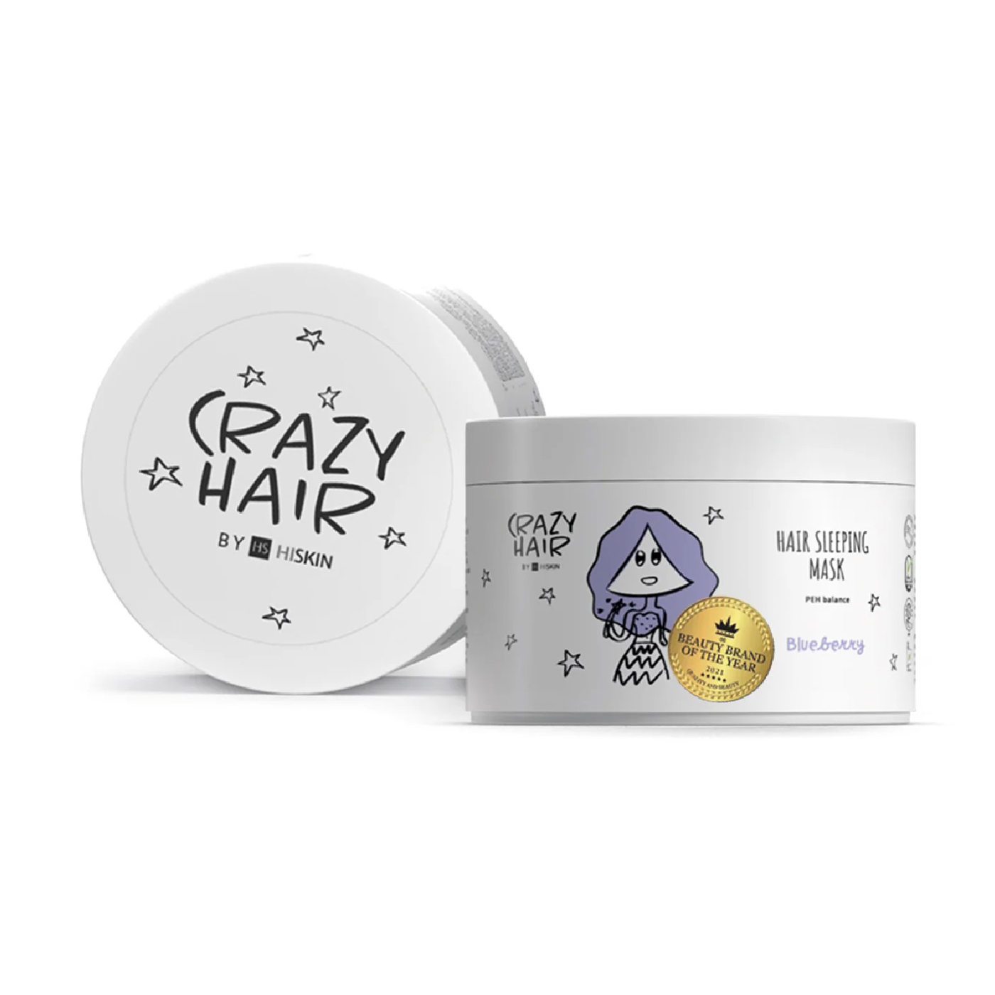 Ночная маска для волос HiSkin Crazy Hair Hair Sleeping Mask Blueberry ...
