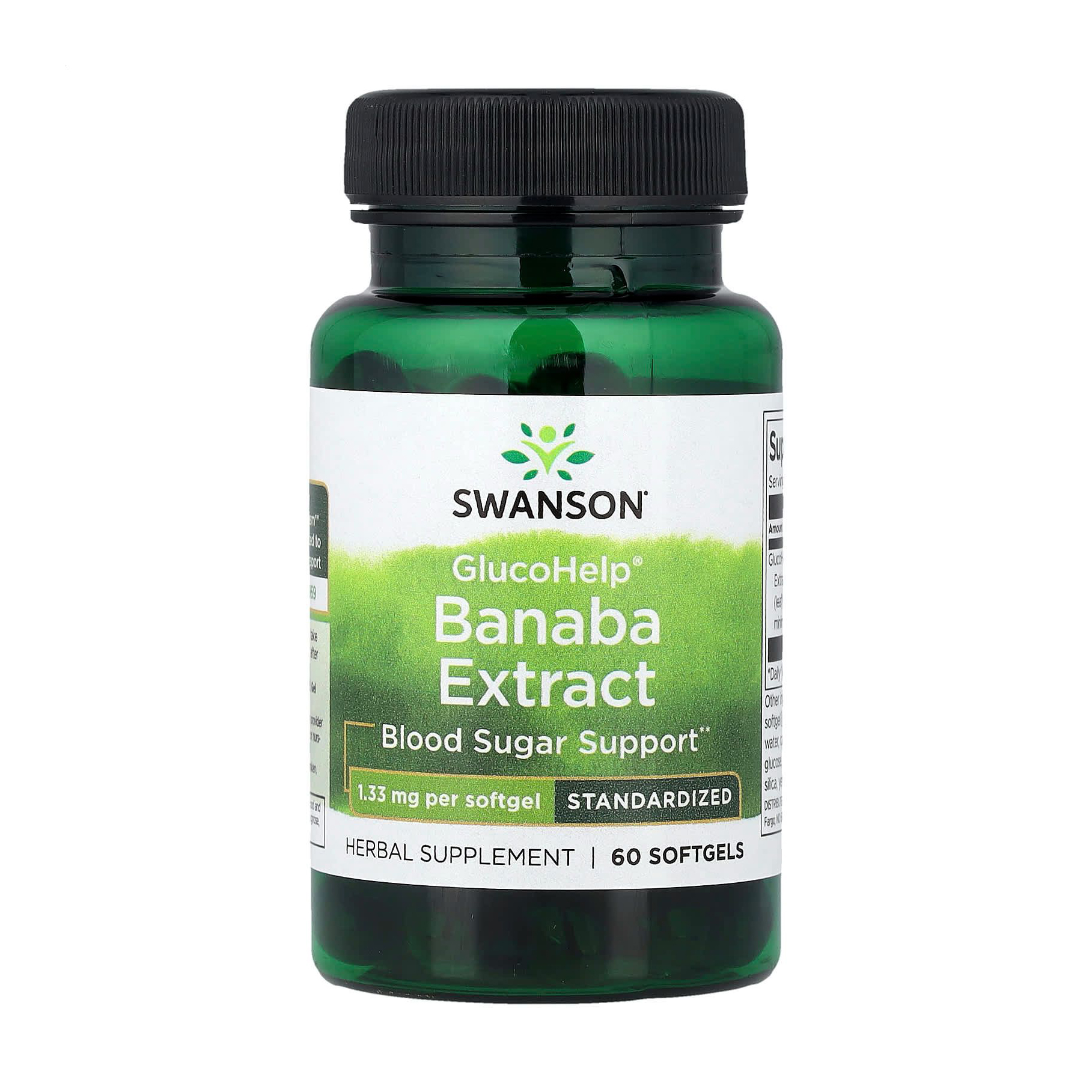 Диетическая добавка в капсулах Swanson GlucoHelp Banaba Extract 1.33 мг ...