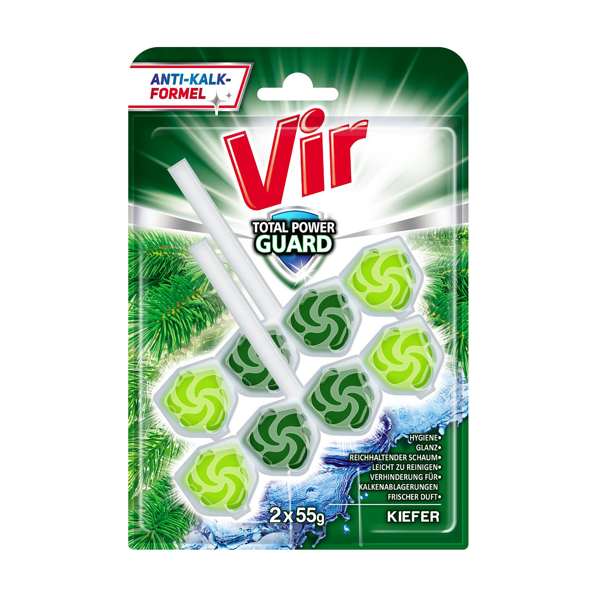 Туалетный блок Vir Total Power Guard Сосна, 2*55 г - купить на EVA.UA ...