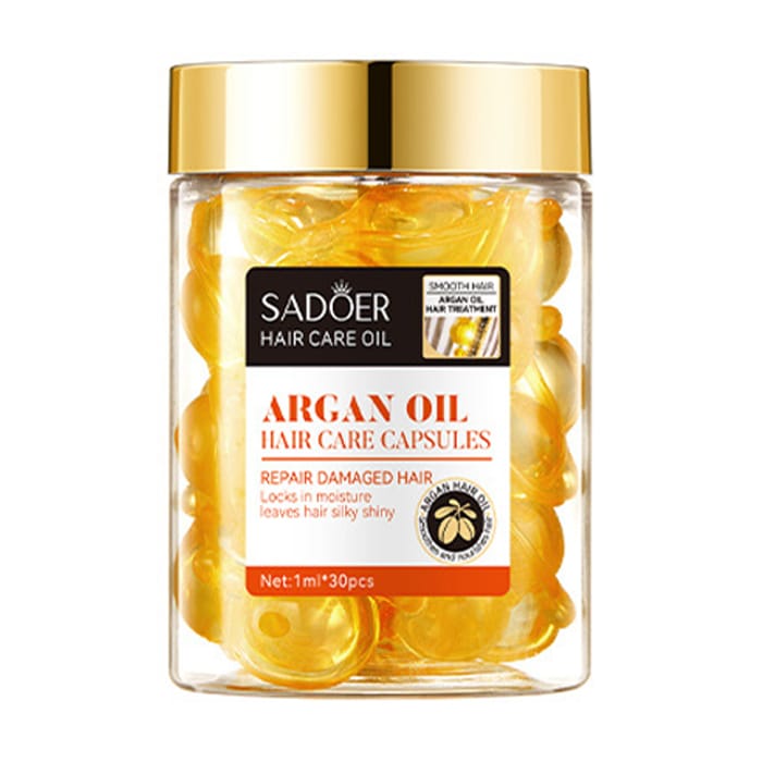 Восстанавливающие капсулы для волос Sadoer Argan Oil Hazelnut Smooth ...