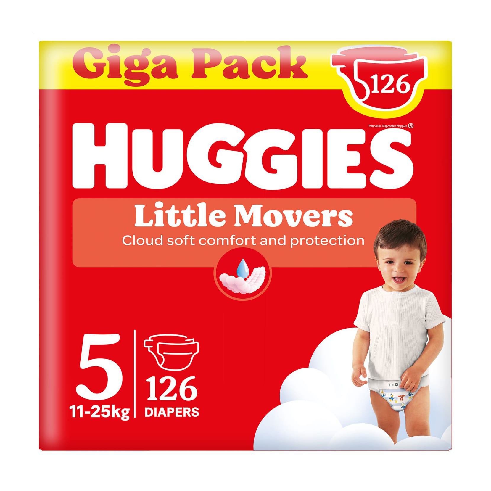 Підгузки Huggies Little Movers розмір 5 (11-25 кг), 126 шт — купити на ...