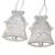 Набір прикрас Elisey Сріблясті дзвіночки 2 шт 8 см Сріблястий (008NR/silver) (983951) — купити ...