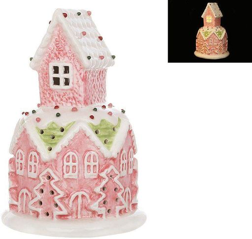 Декоративний Зефірний Будиночок 17 см з LED-підсвіткою рожевий BonaDi (1015744) — купити на EVA ...