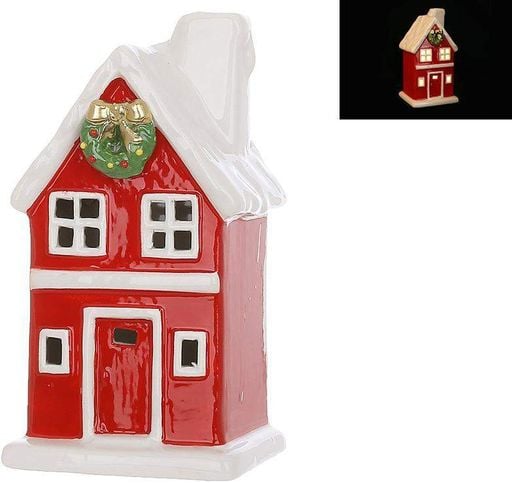Декор керамічний Червоний Будиночок 14 см з LED-підсвіткою BonaDi (1015751) — купити на EVA.UA ...
