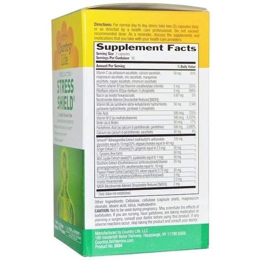Комплекс для профілактики нервової системи Country Life Stress Shield ...
