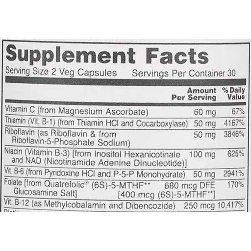 В комплекс Protocol for Life Balance B Complex Neuro Factors 60 Veg ...