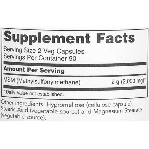 Препарат для суглобів та зв'зок Protocol for Life Balance MSM 1000 mg ...