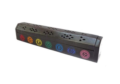 Підставка під аромапалочки Amber Скринька Чакри з дерева манго 31х5.5х6 ...