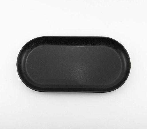 Тарілка овальної форми Porland Seasons Black 118130 30см Чорна овальна ...