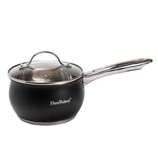 Набір посуду Haus Roland з антипригарним покриттям 12 предметів, чорний ...