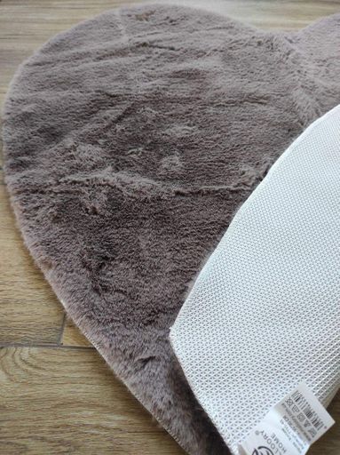 Килим з довгим ворсом 90х90 Темно-коричневий (П4К-serdce2-003-2 ...