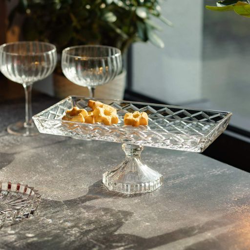 Ваза для фруктів на ніжці 27 5х13 5х11 см фруктовниця скляна підставка для фруктів Hp Yh 36